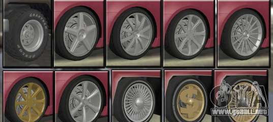 SA HQ Wheels para GTA San Andreas