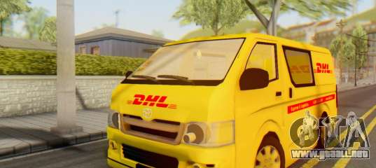Toyota Hiace DHL Cargo Van 2006 para GTA San Andreas
