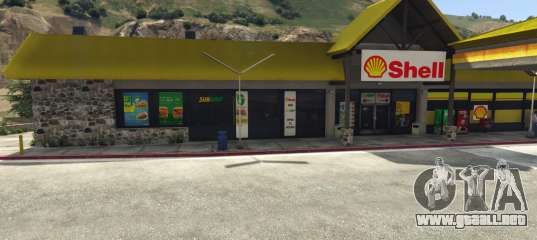 Shell Gas Station and Subway on Rest Area para GTA 5